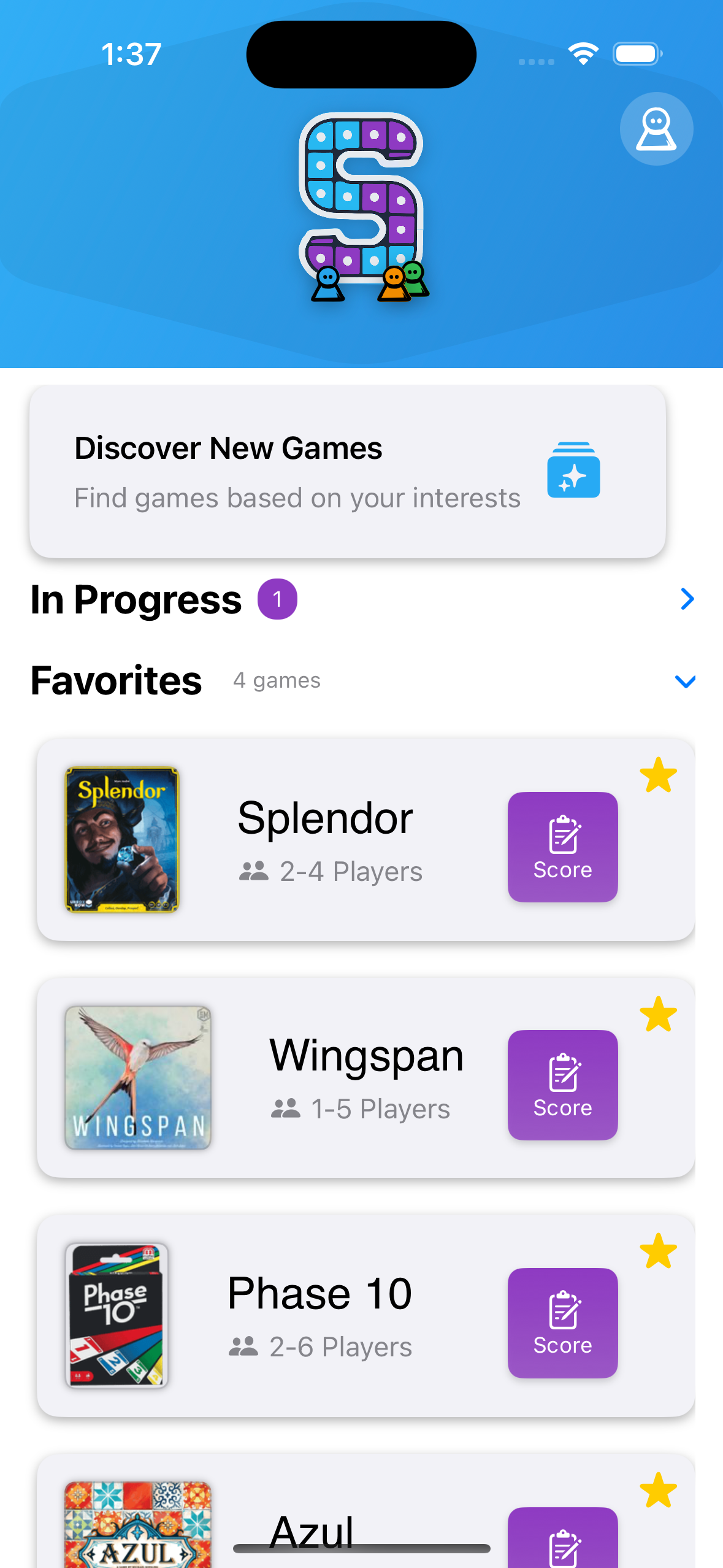 Scoreboard - Board Game & Card Game Score Tracker