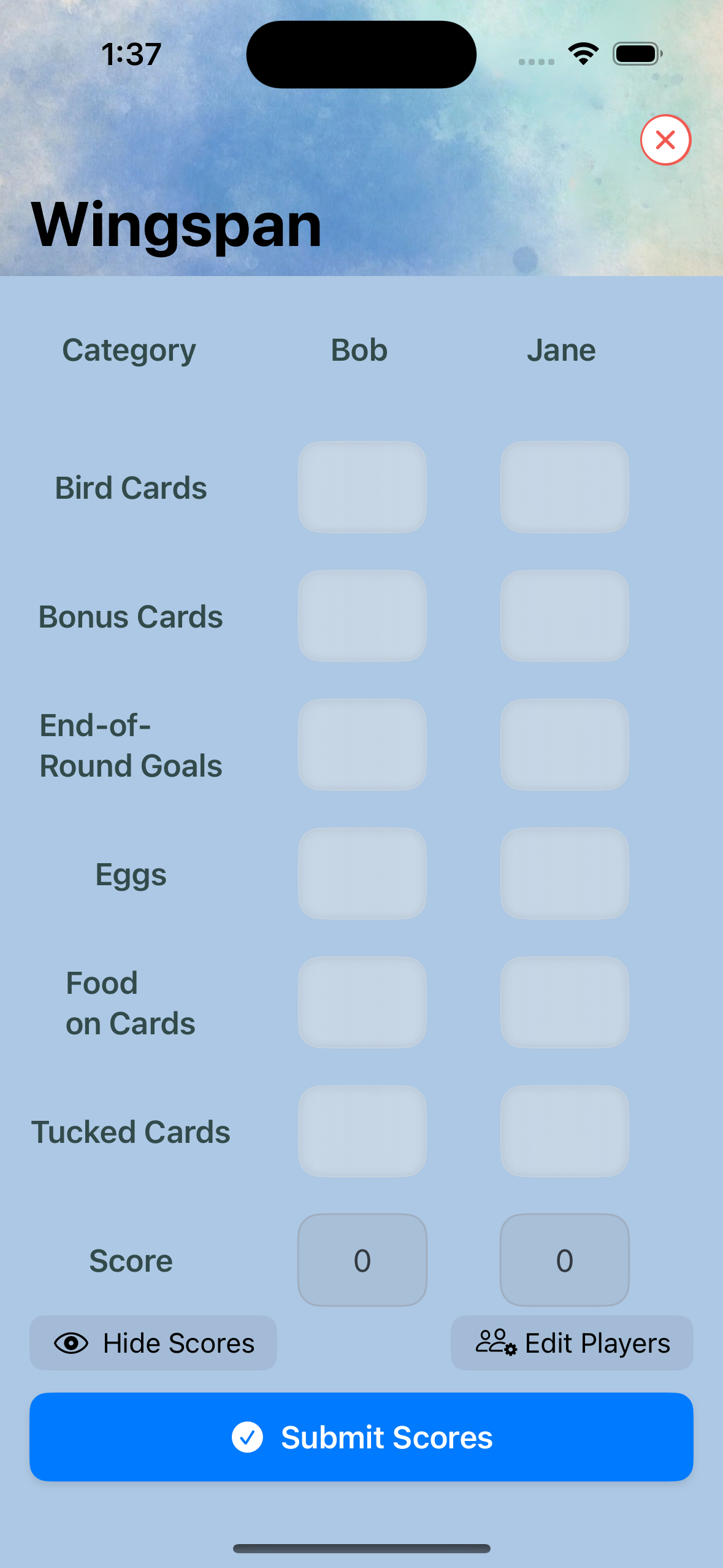 Scoreboard - Board Game & Card Game Score Tracker